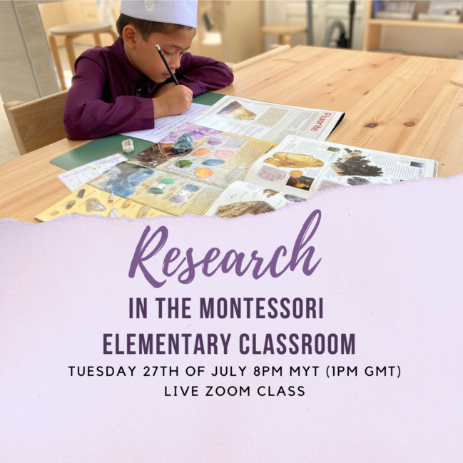 Research in the Montessori Elementary Classroom – Rumi Montessori