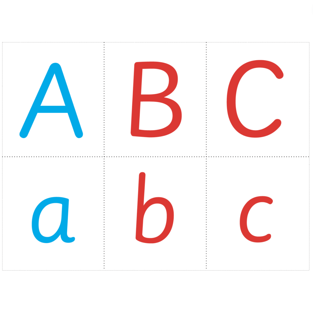 Capital Letters and Lower Case Matching Cards – Rumi Montessori