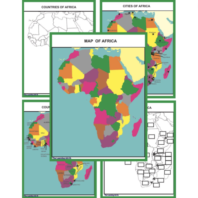 Montessori Africa Geography Maps – Rumi Montessori