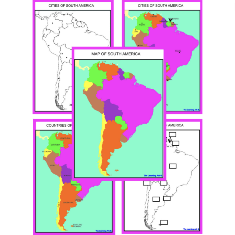 Montessori South America Geography Maps – Rumi Montessori