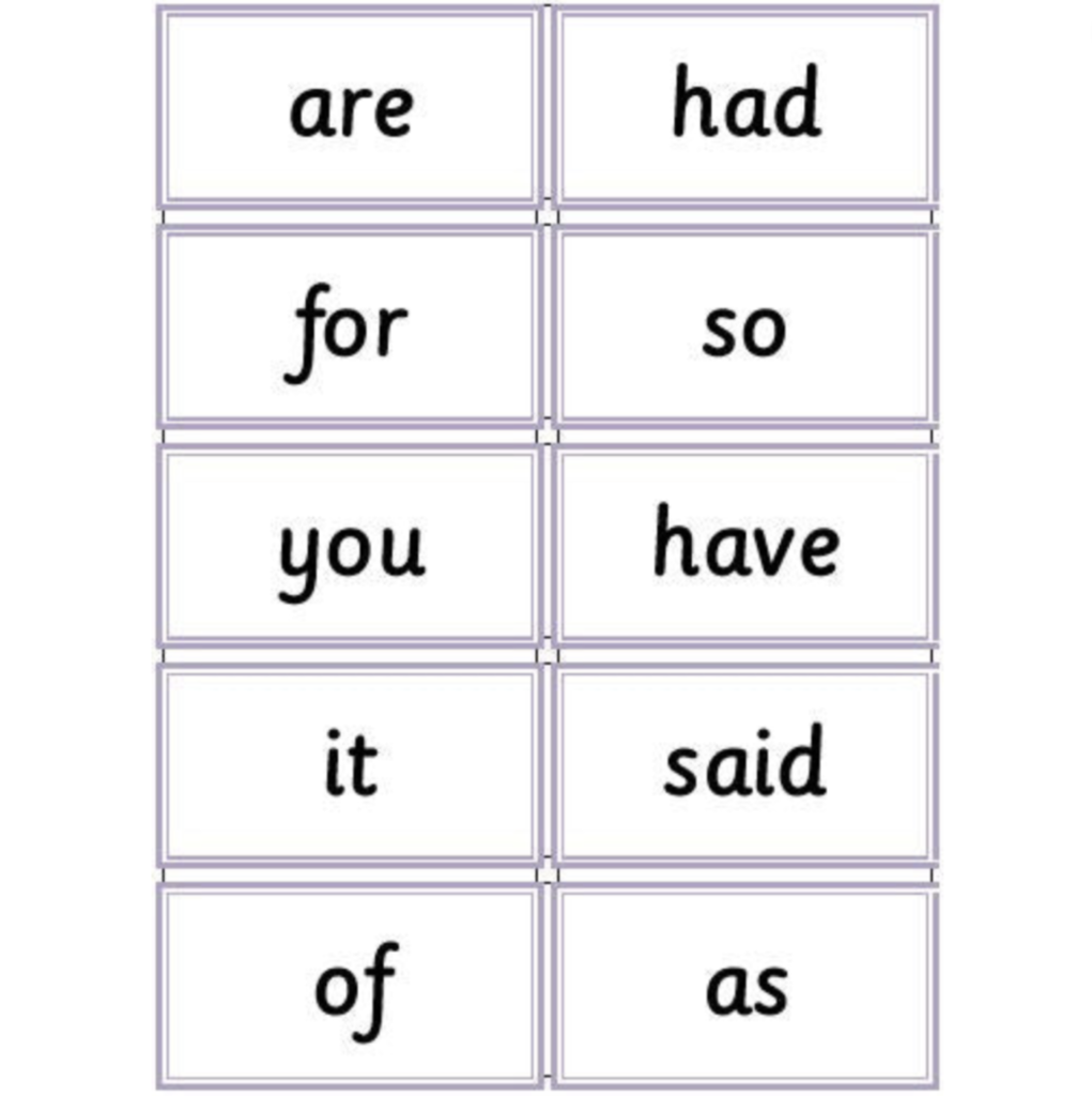 Montessori Sight Words – Rumi Montessori