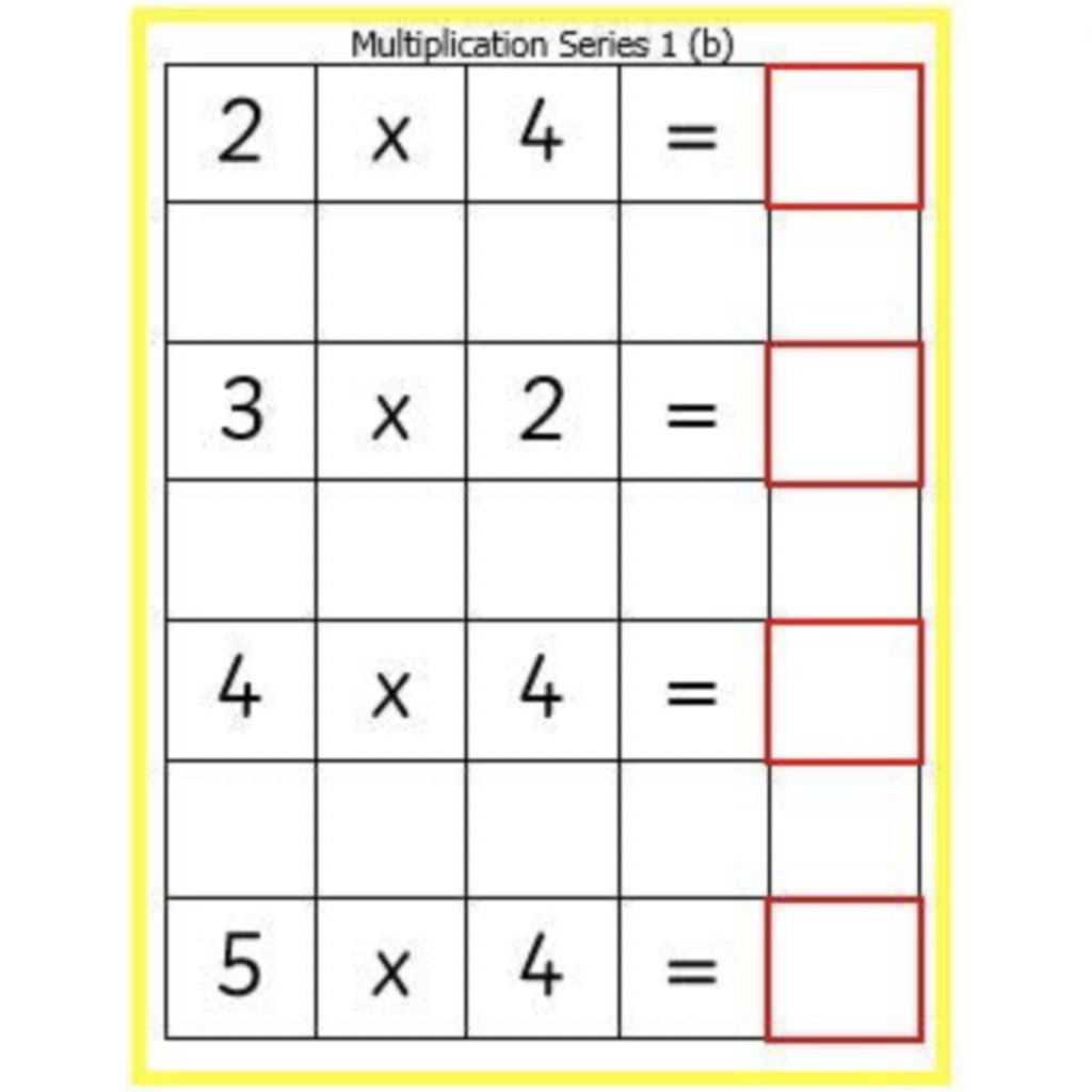 Montessori Multiplication Series Work Cards – Rumi Montessori
