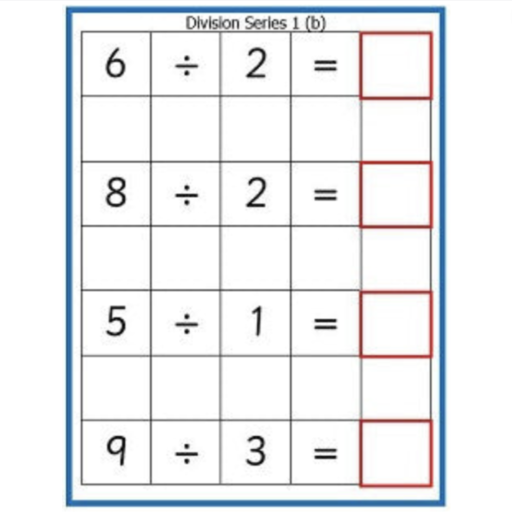 Montessori Division Series Work Cards – Rumi Montessori