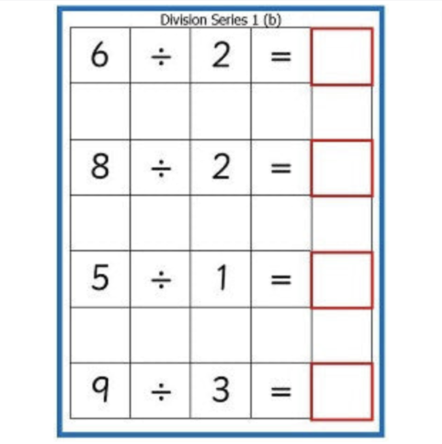 Montessori Division Series Work Cards – Rumi Montessori