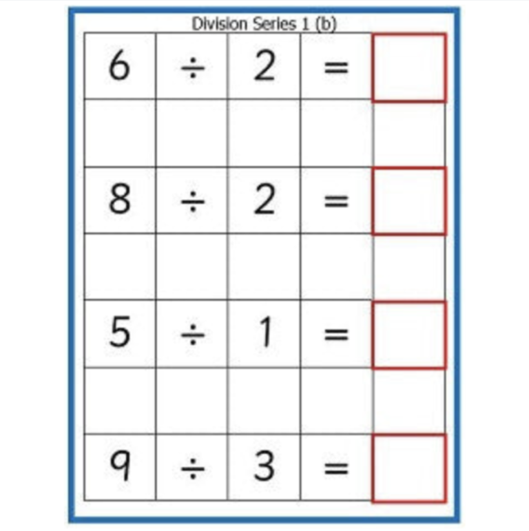 Montessori Division Series Work Cards – Rumi Montessori