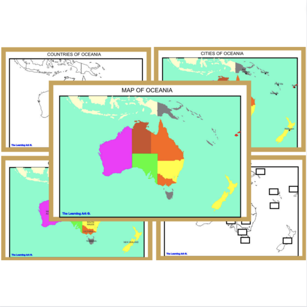 Montessori Oceania Geography Maps – Rumi Montessori